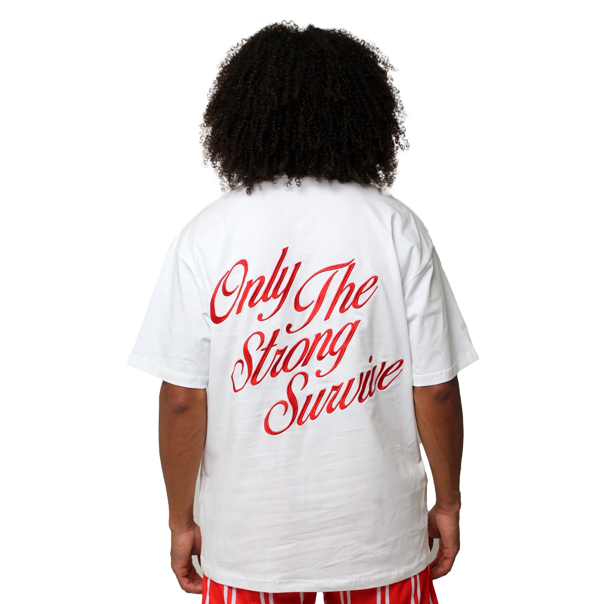 ONLY THE STRONG SURVIVE SCRIPT RED – Bandits Apparel NY